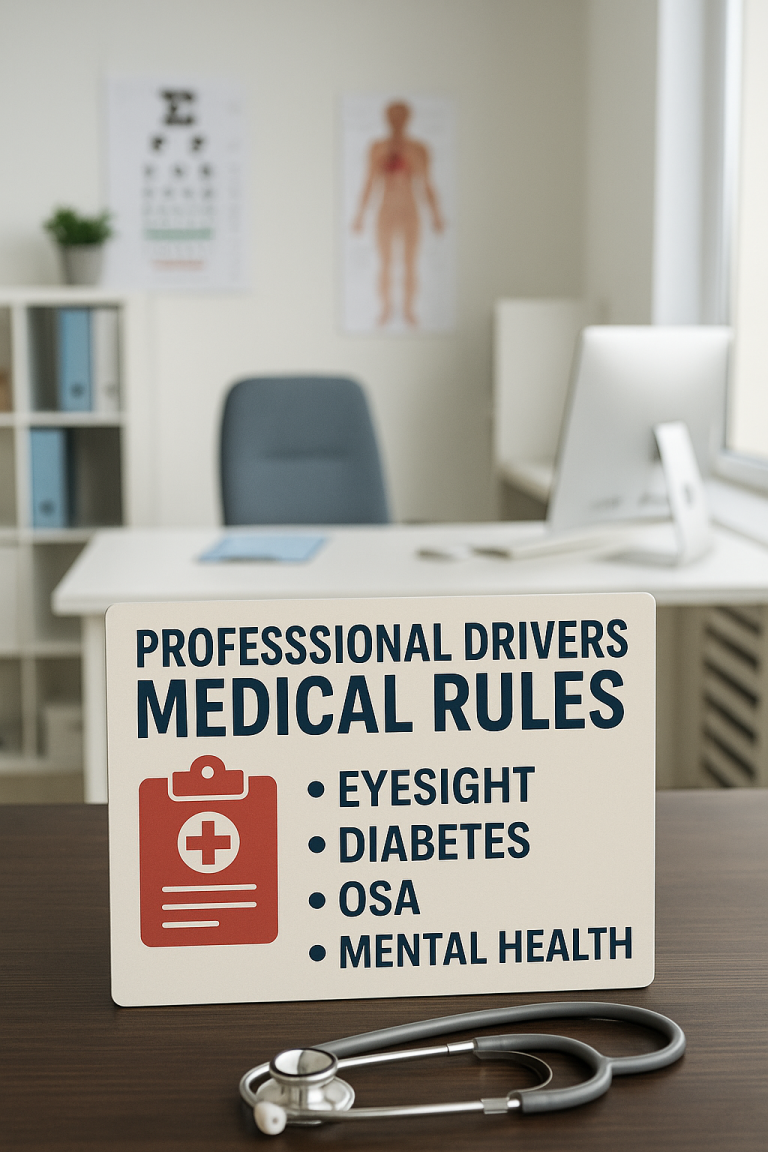 Professional Driver Medical Standards 2026: Eyesight, Diabetes & Compliance